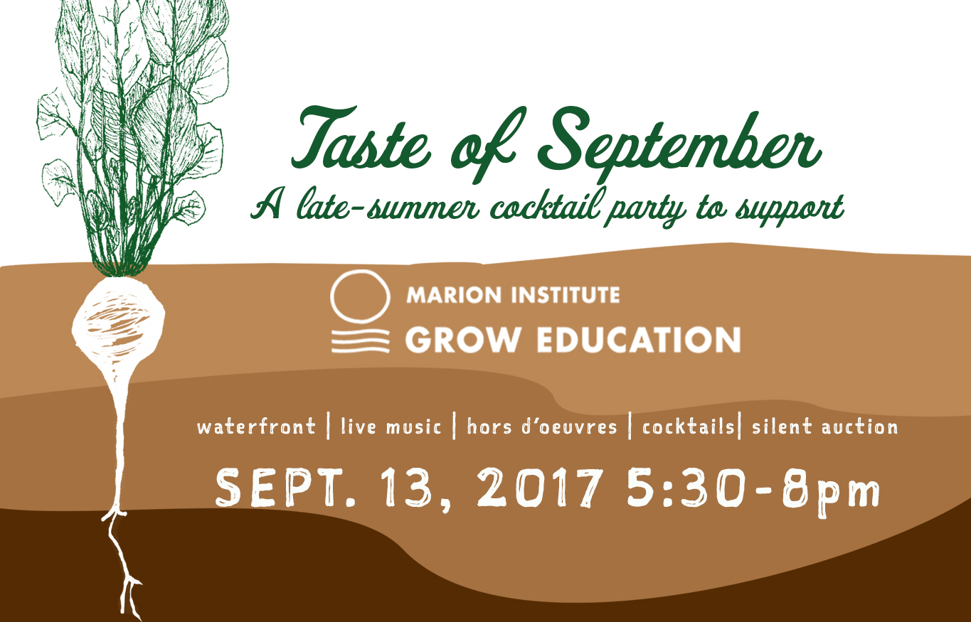 Fall Fundraiser - Taste of September: "Laying Down Roots" - Marion ...